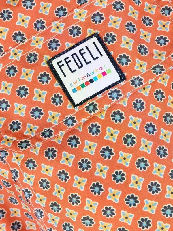 Fedeli Graphic-print Swimshorts