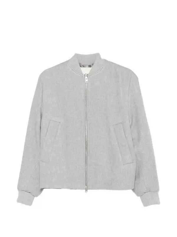 Closed Zip-up Bomber Jacket