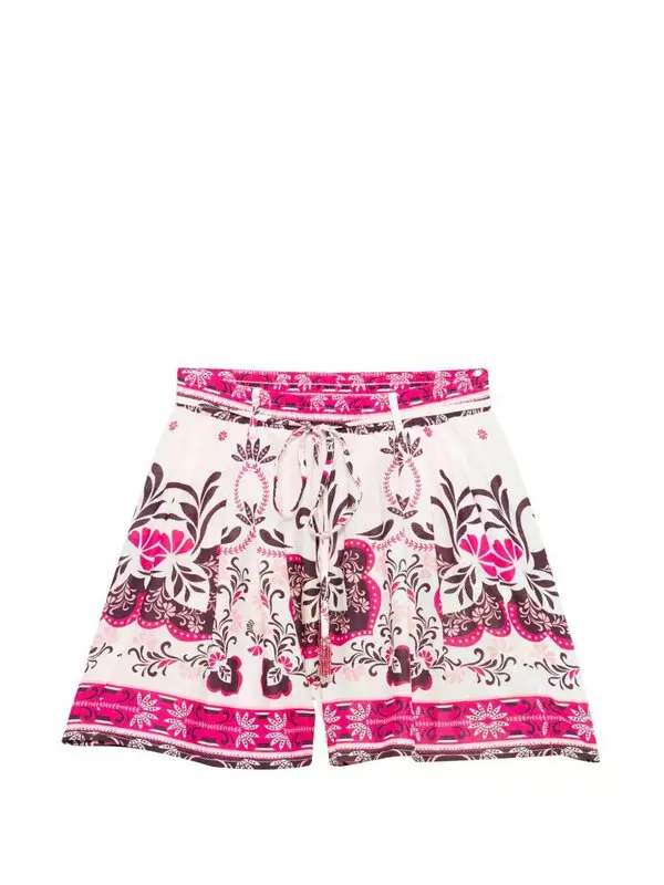 TWINSET Foulard-inspired Floral Print Shorts