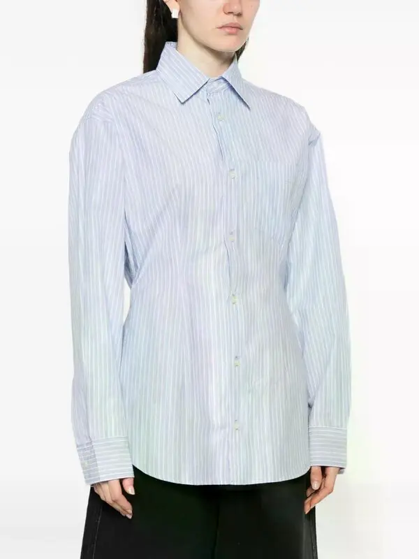 AGOLDE Striped Chest-pocket Shirt