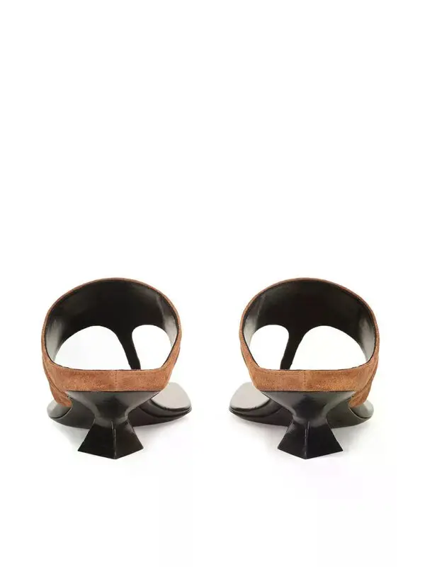 SERGIO ROSSI Bitt Buckle Sandals - Brown