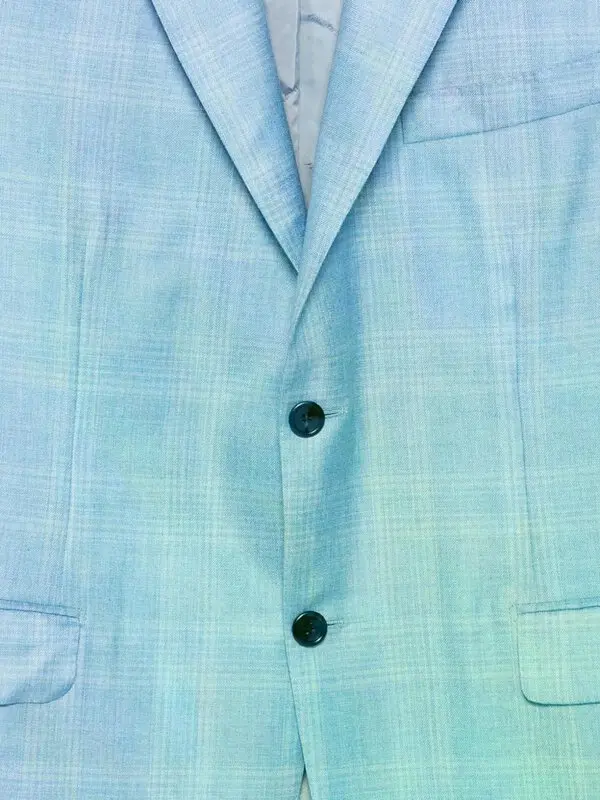 Brioni Ravello Check-pattern Jacket - Blue