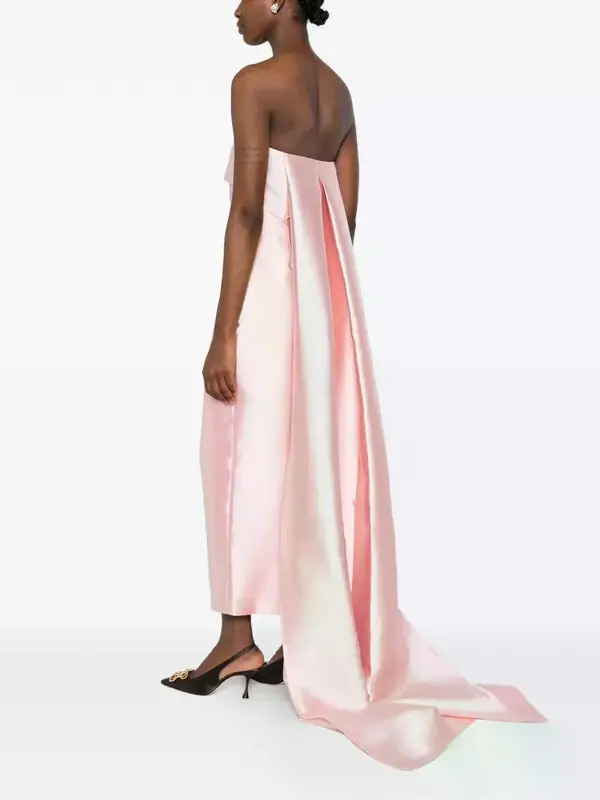 Solace London Kiki Strapless Midi Dress - Pink