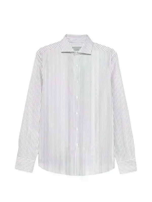 Canali Striped Shirt - Brown