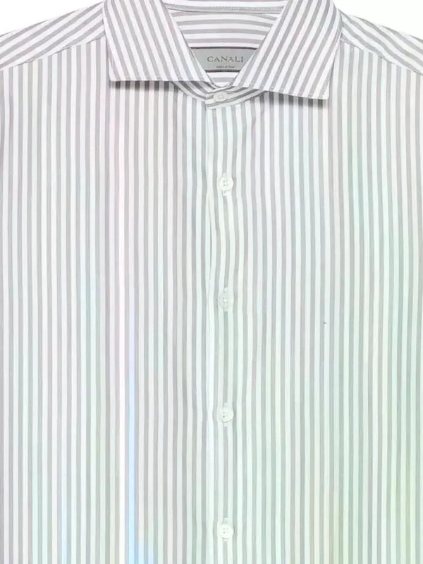Canali Striped Shirt - Brown