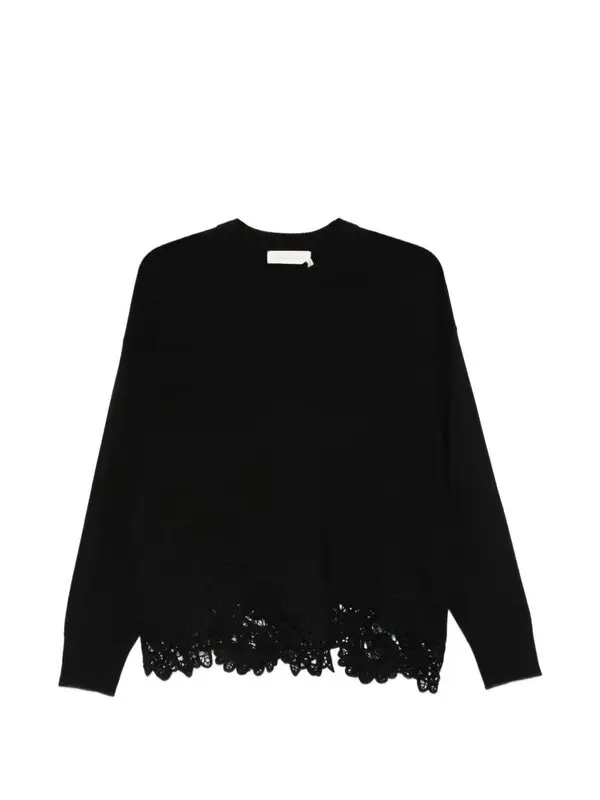 Zimmermann Luna Lace Trim Sweater