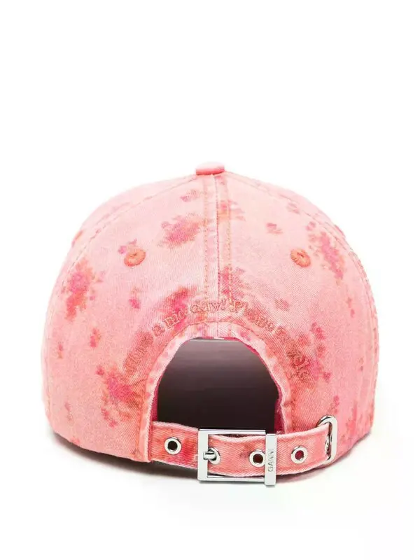 GANNI Floral-print Baseball Cap - Pink