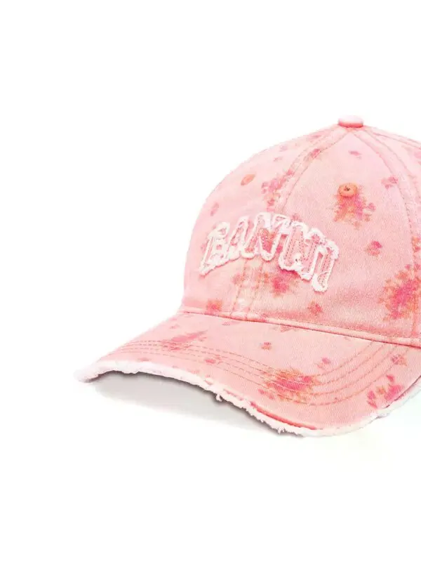 GANNI Floral-print Baseball Cap - Pink