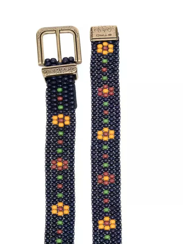 Etro Beaded Buckle Belt