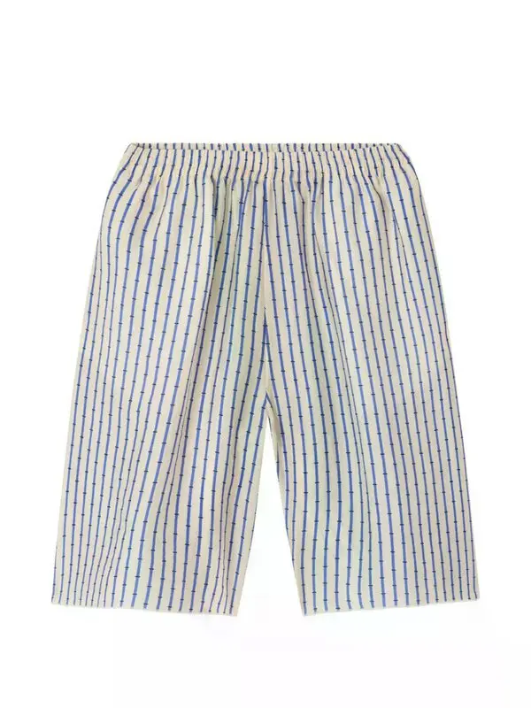 American Vintage Zivow Striped Shorts - Neutrals