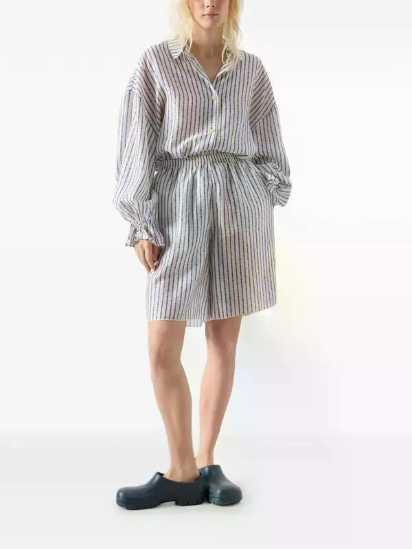 American Vintage Zivow Striped Shorts - Neutrals