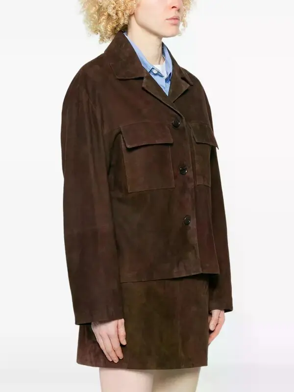ARMA Flore Flap-pocket Suede Jacket