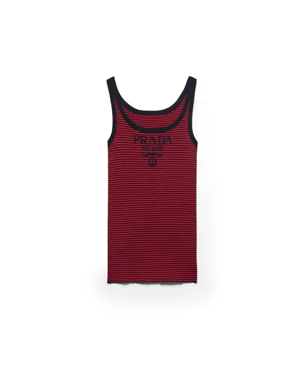 Prada Silk Tank Top - Blue