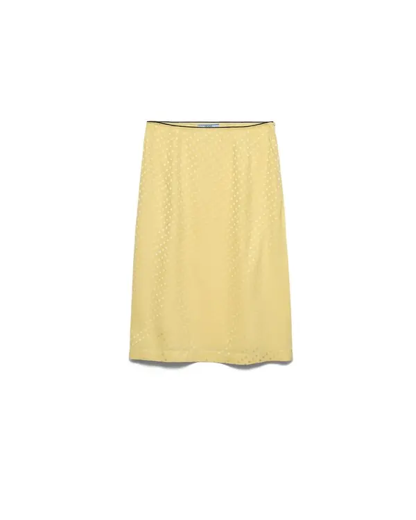 Prada Polka-dot Satin Skirt