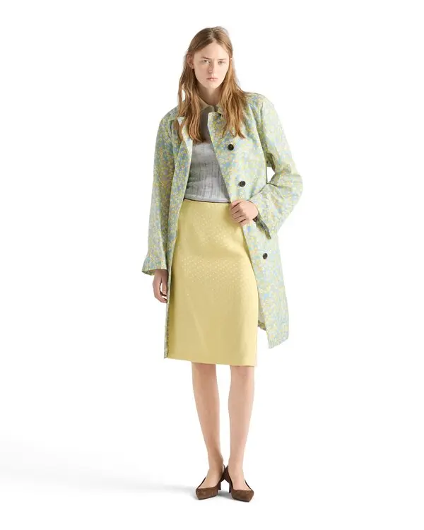 Prada Polka-dot Satin Skirt