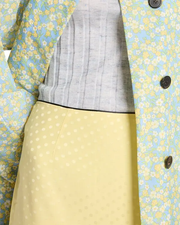 Prada Polka-dot Satin Skirt