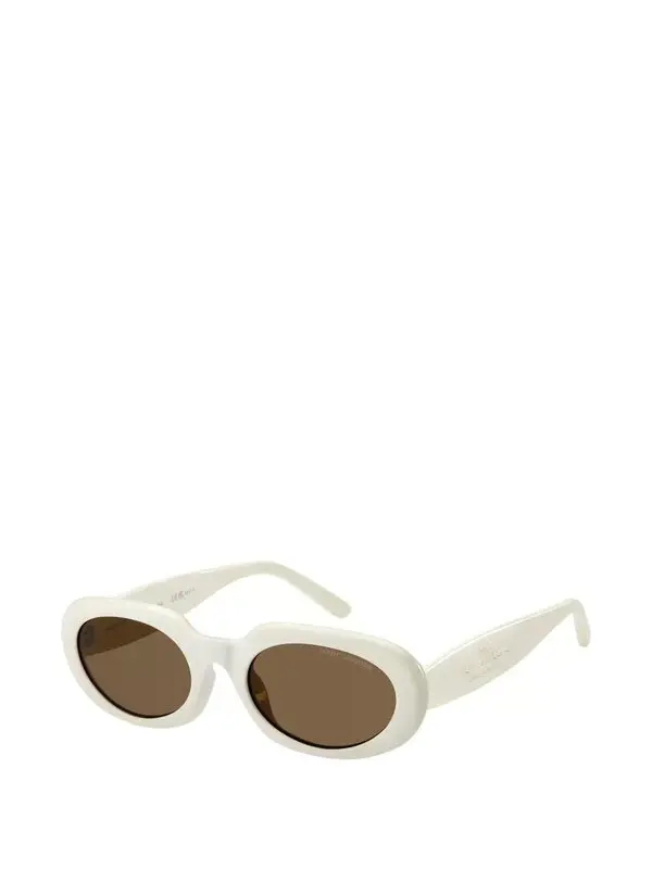 Marc Jacobs Oval-frame Sunglasses - Neutrals