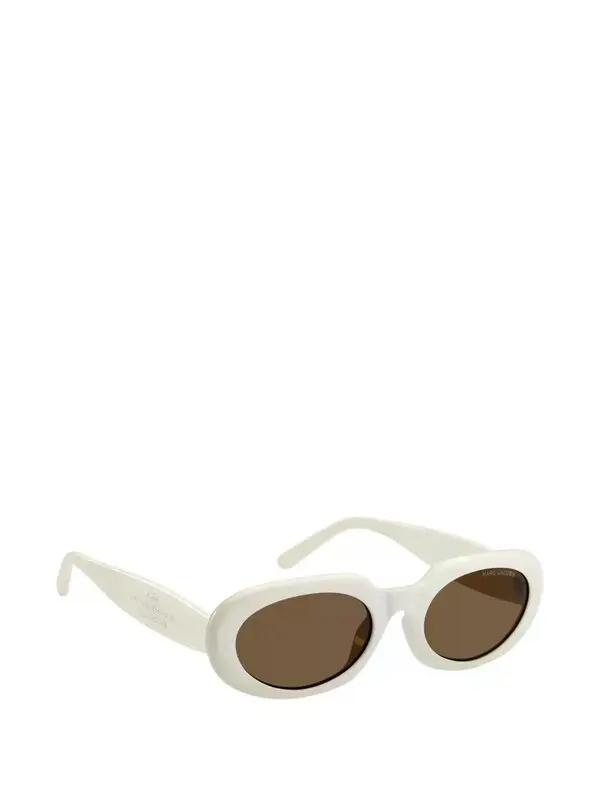 Marc Jacobs Oval-frame Sunglasses - Neutrals
