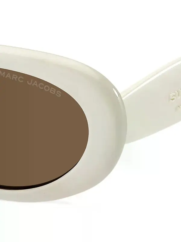 Marc Jacobs Oval-frame Sunglasses - Neutrals