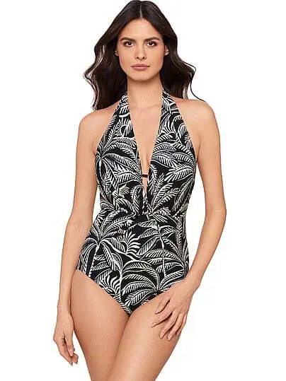 Victoria's Secret Magicsuit Joelle Halter One-piece Swimsuit - Black