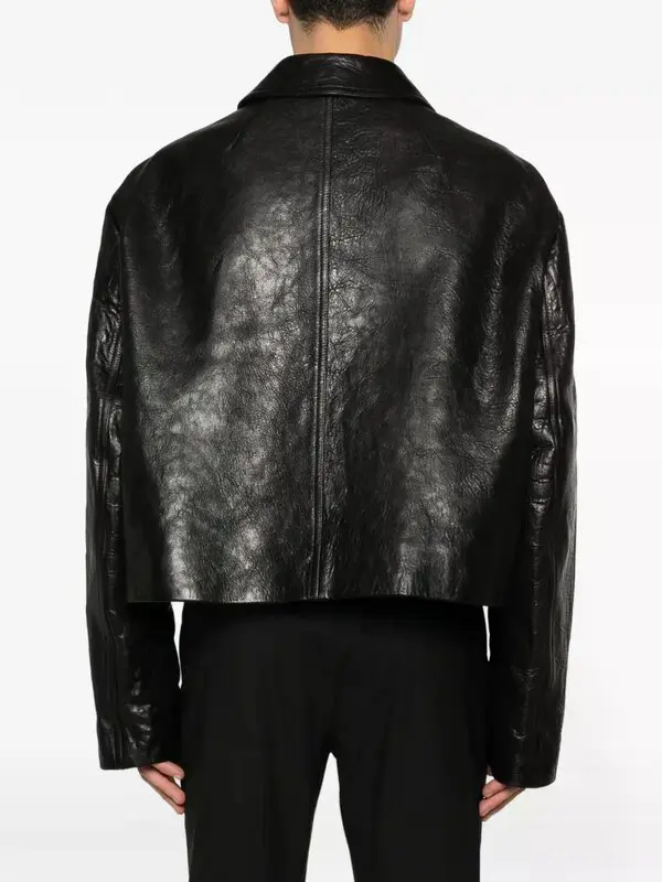 Rick Owens Textured-leather Biker Jacket - Black