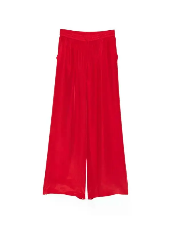 P.a.r.o.s.h Saxon Drawstring Palazzo Pants - Red
