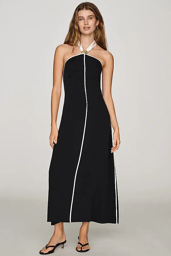 SANCIA Halterneck Maxi Dress - Black