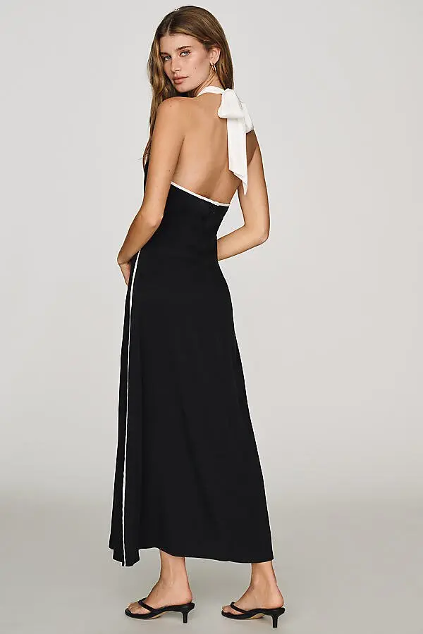 SANCIA Halterneck Maxi Dress - Black