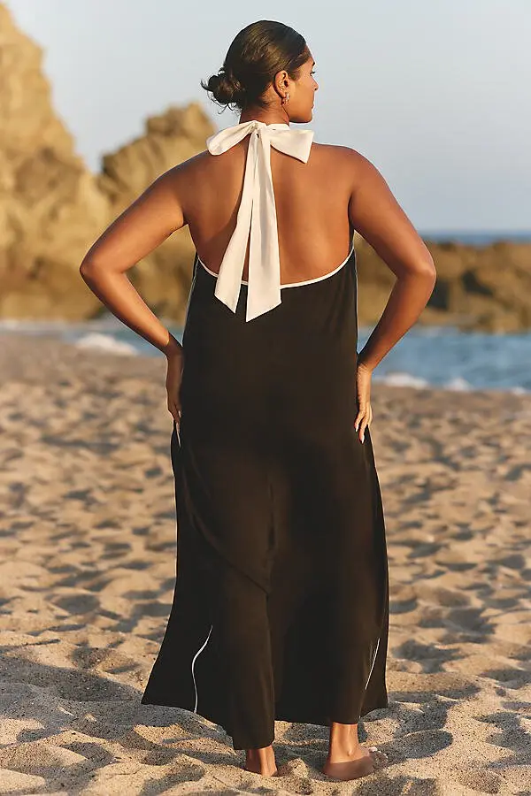 SANCIA Halterneck Maxi Dress - Black