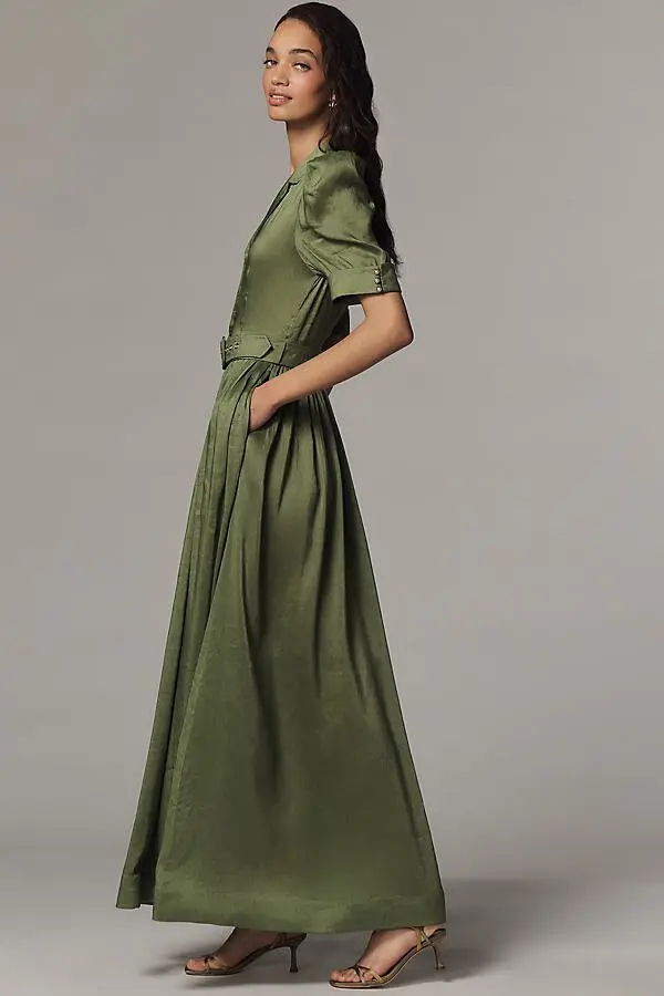 green emerald velvet dress Organic Linen Wrap Dress Eliana Spicy Yellow ❤️ menique main image 0