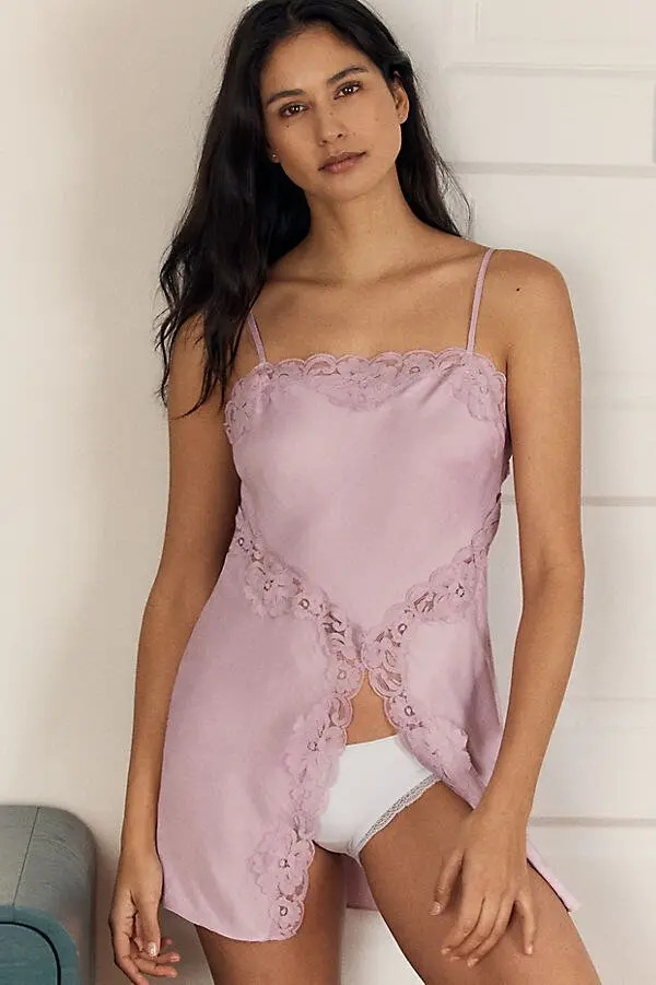 LYREBIRD Silky Lace Fly Away Cami - Lilac