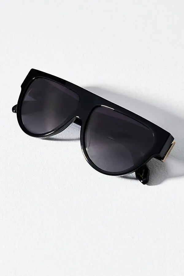 Varley Flat Top Aviator Sunglasses - Black