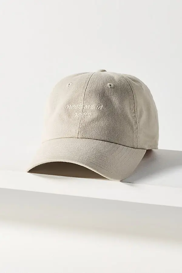 Anthropologie Paris Baseball Cap - Stone