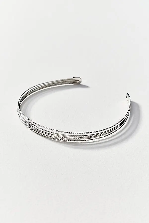 Anthropologie Stacked Wire Headband - Silver