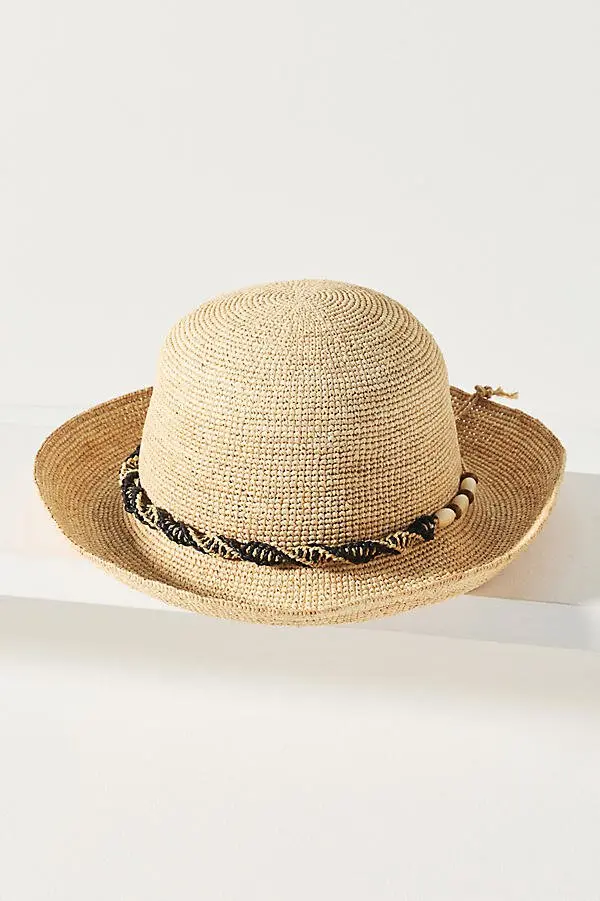 Anthropologie Roffe Raffia Hat - Tan