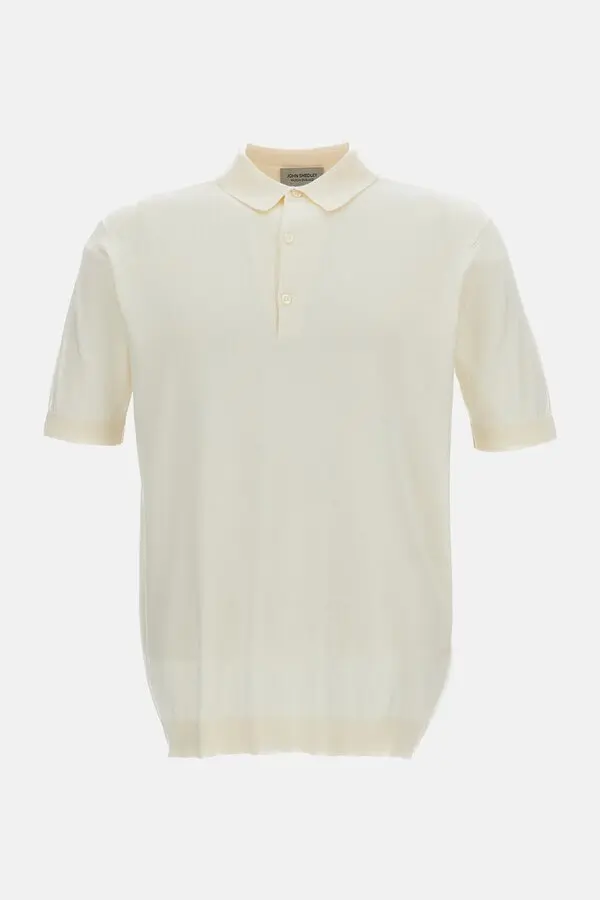 John Smedley Polo Maniche Corte - Bianco