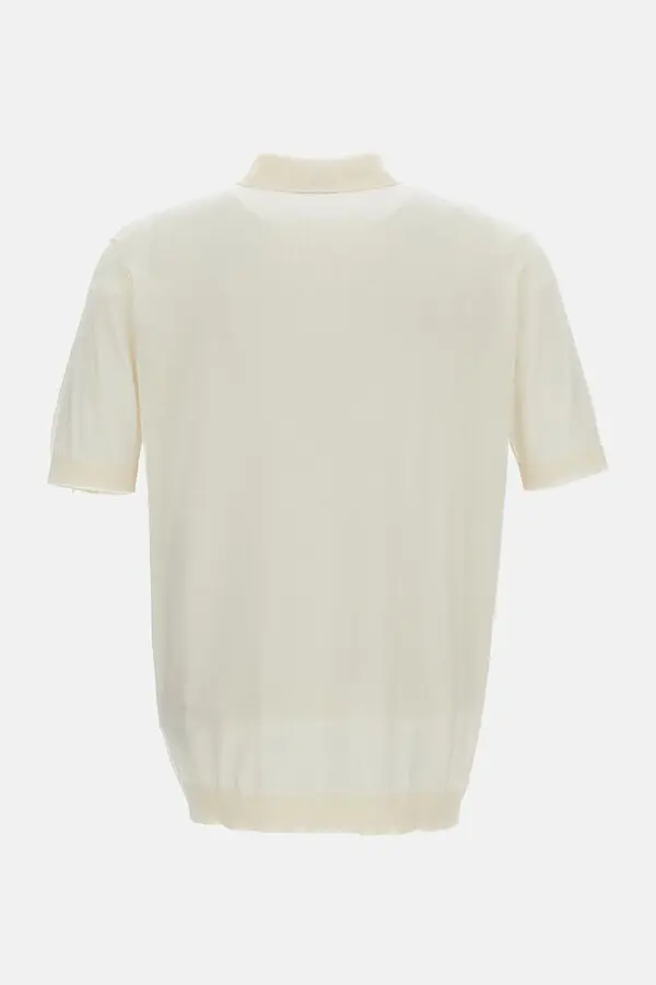 John Smedley Short-sleeved Polo Shirt - White