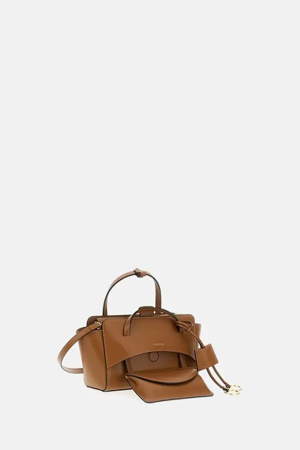 HIDESINS Leather Crossbody Bag With Magnetic Closure - Brown