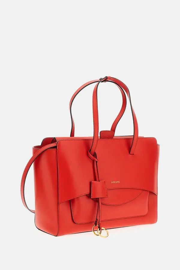 HIDESINS Large Flap Shoulder Bag - Red