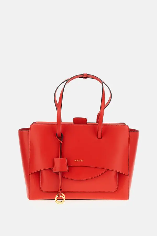 HIDESINS Large Flap Shoulder Bag - Red