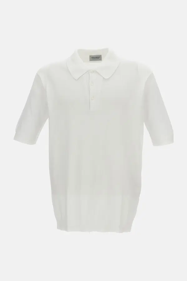 John Smedley Polo Maniche Corte - White