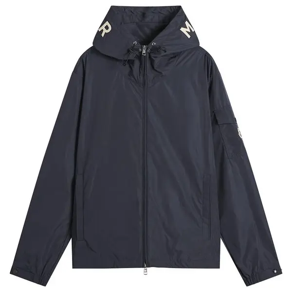 Moncler Sassiere Lightweight Logo Hooded Jacket - Navy