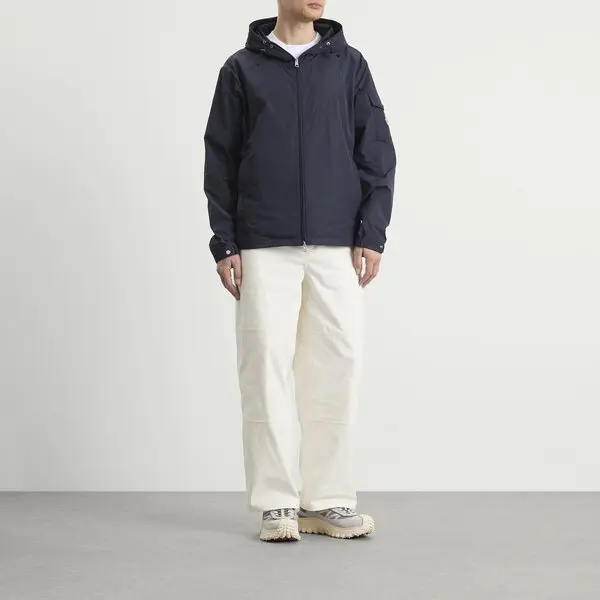 Moncler Sassiere Lightweight Logo Hooded Jacket - Navy