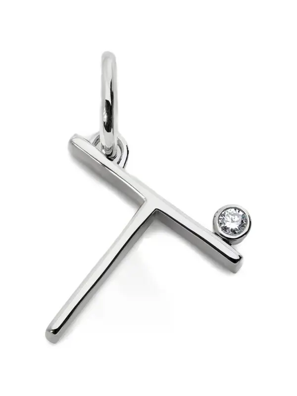 Monica Vinader Solitaire Diamond Pendant - Silver