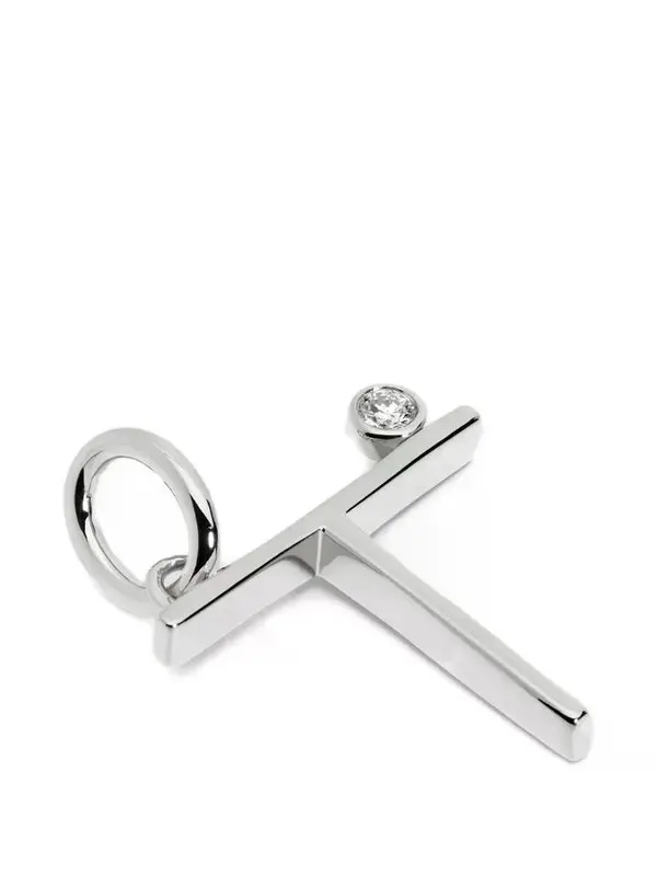 Monica Vinader Solitaire Diamond Pendant - Silver