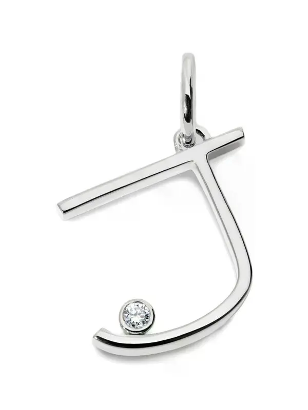 Monica Vinader Solitaire Diamond Pendant - Silver
