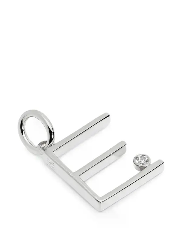 Monica Vinader Diamond Initial Pendant - Silver