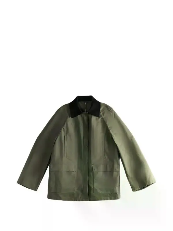 TOTEME Corduroy-collar Coat - Green