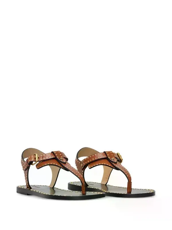 Isabel Marant Étoile Buckle Studded Sandals - Brown