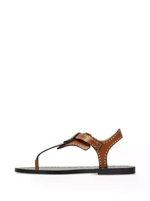 Isabel Marant Étoile Buckle Studded Sandals - Brown
